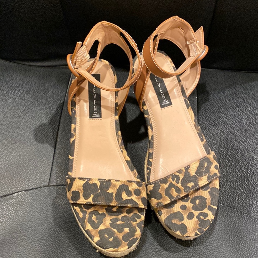 Steve Madden Cheetah Design Platform Espadrille Sanda… - Gem